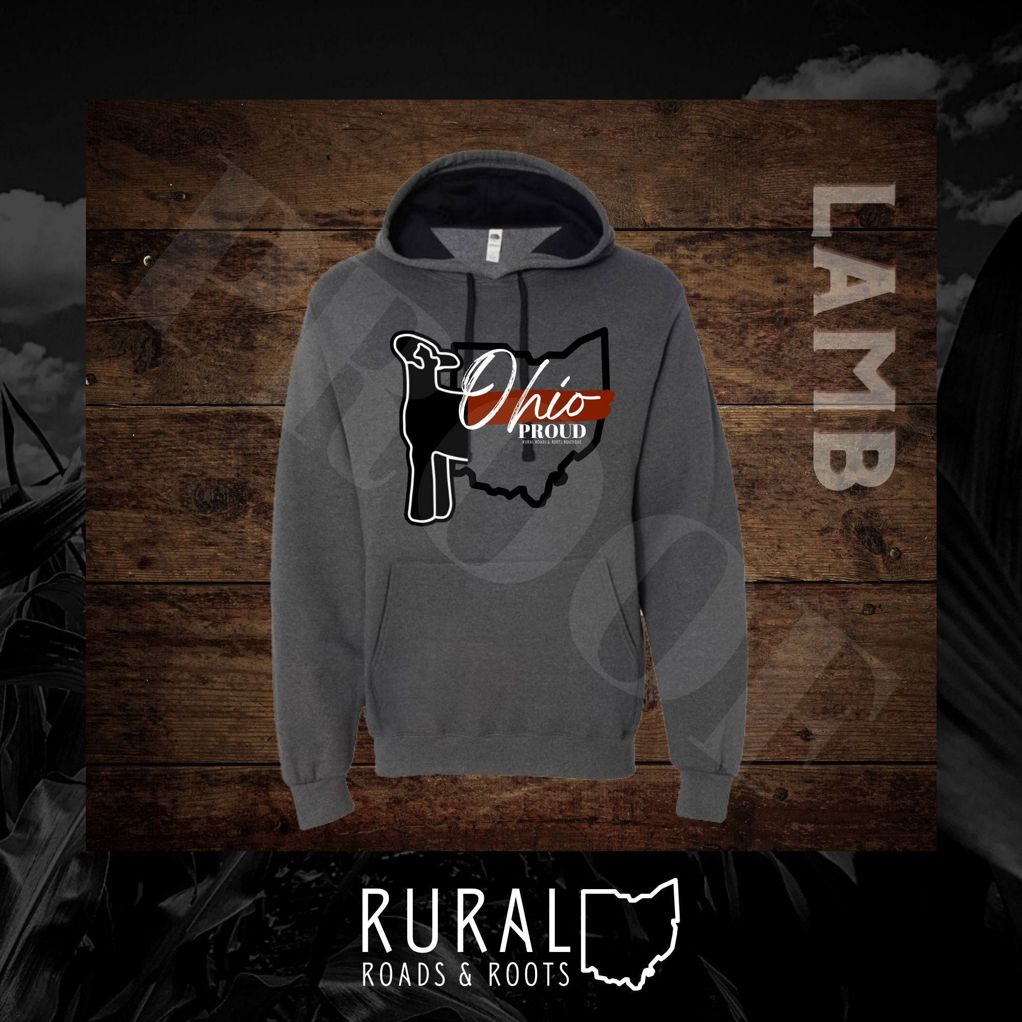 Ohio Proud "Lamb" Hooded Sweatshirt – The Rural Roads Company